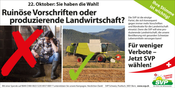 SVP Schweiz - Sloganplakate und Downloads