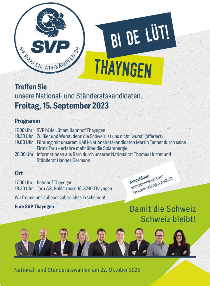 SVP Schweiz - SVP SH: SVP Bi DE LÜT