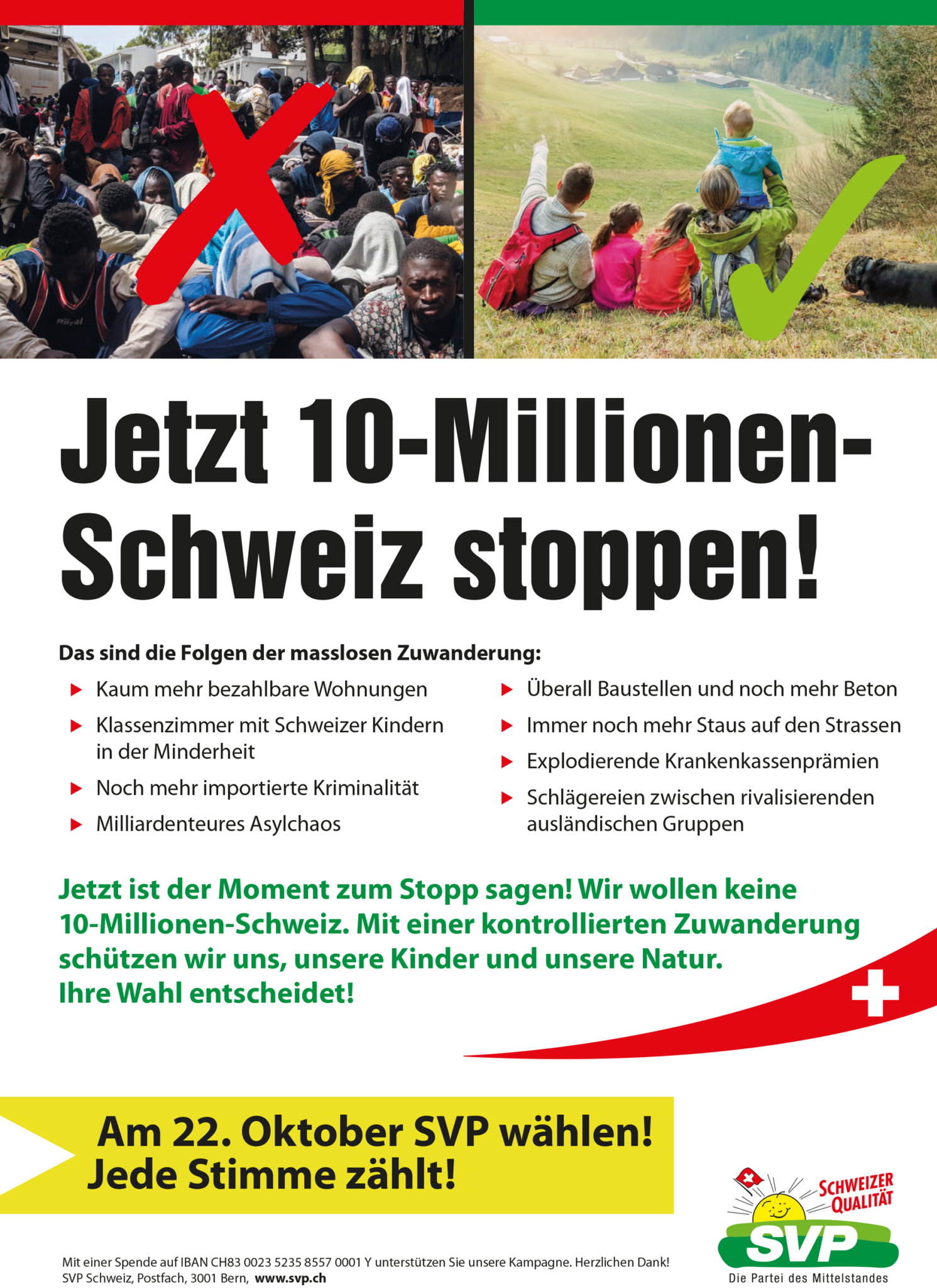 SVP Schweiz - Sloganplakate und Downloads